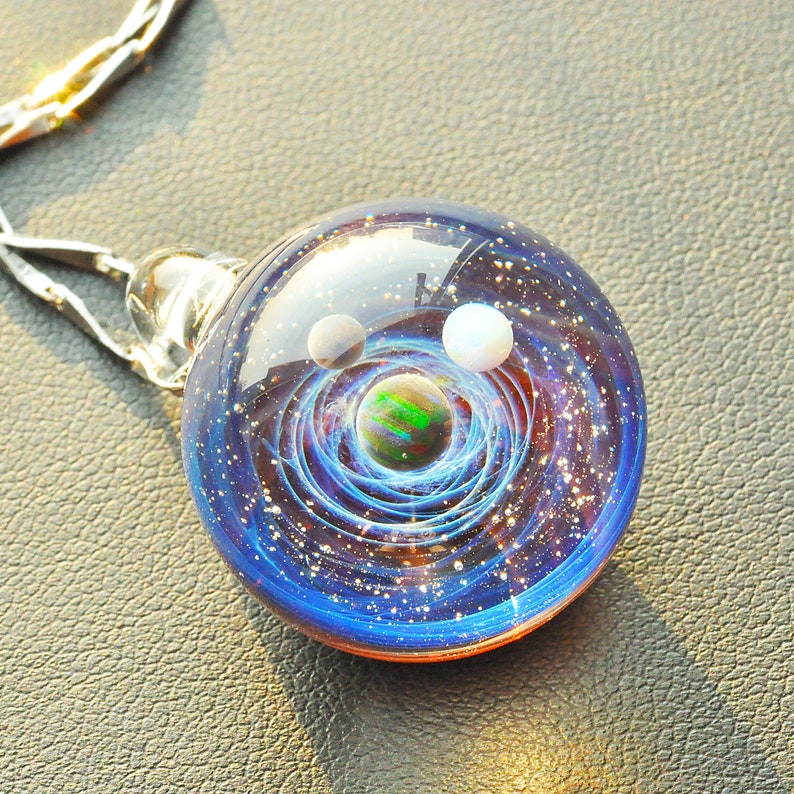 Unique Birthday Gifthandmade Glass Universe Pendant 24mm - Etsy