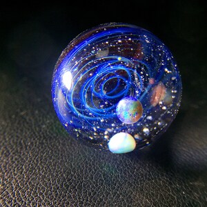Spaceblown Glass Universe Pendant 1 Inches,glass Dome,planet Stars ...
