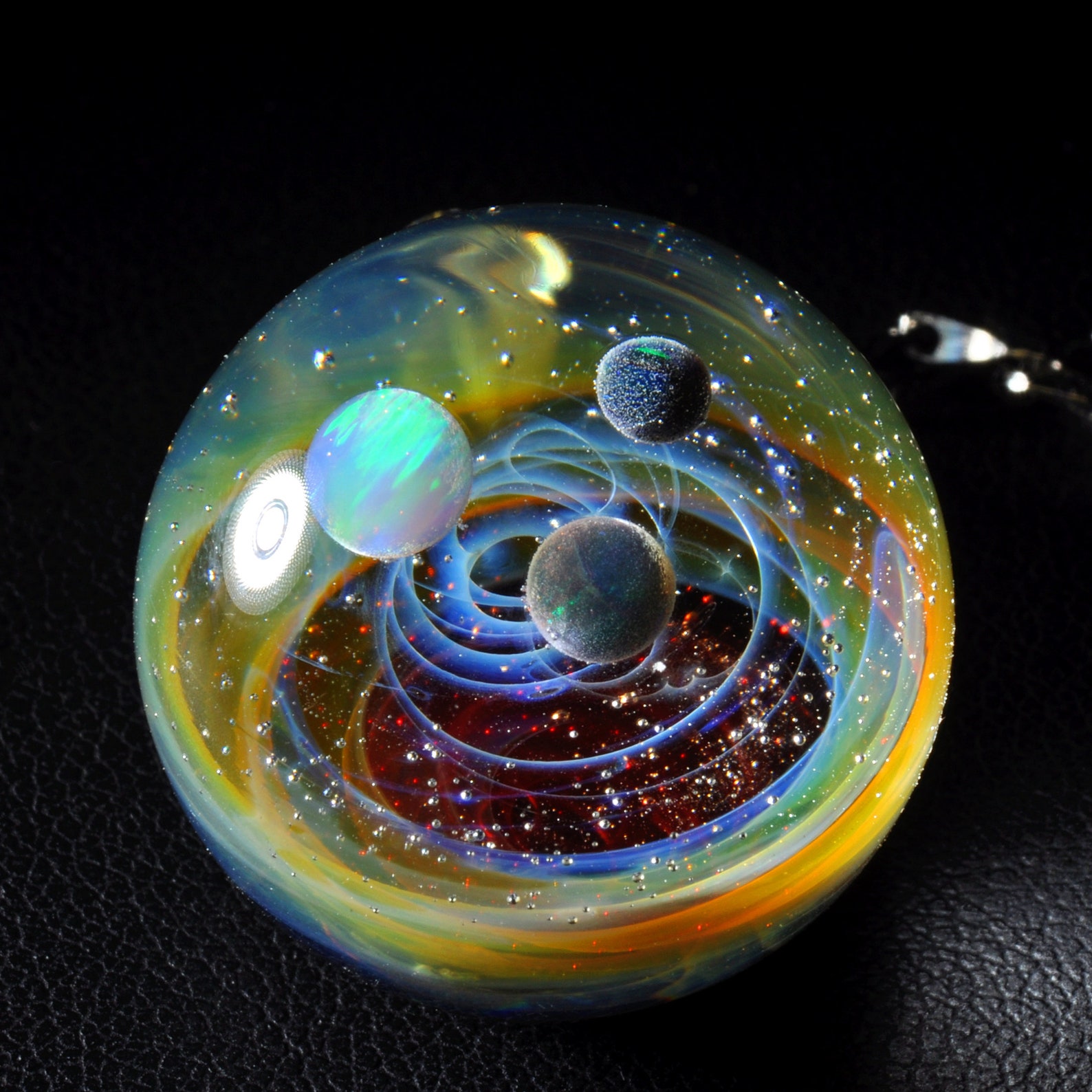Handmade Glass Universe Pendant unique Birthday Giftcolor | Etsy