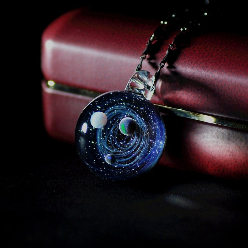 Handmade Glass Universe Pendant 24mmunique Birthday Gift | Etsy