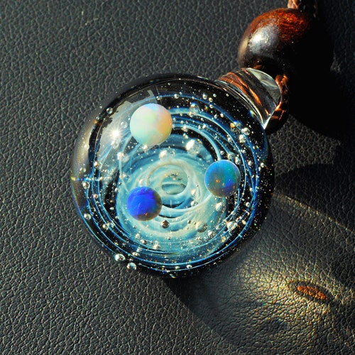 Unique Birthday Gifthandmade Glass Universe Pendant 24mm - Etsy
