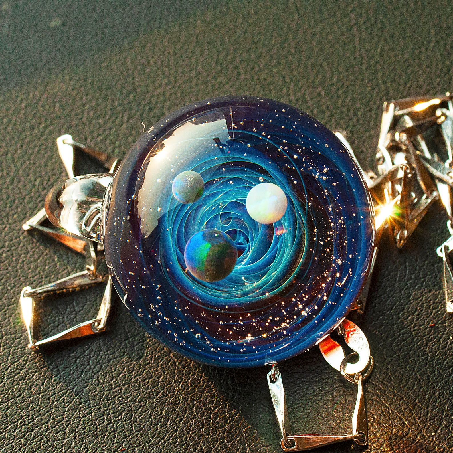Handmade Glass Universe Pendant 24mmunique Birthday Gift | Etsy