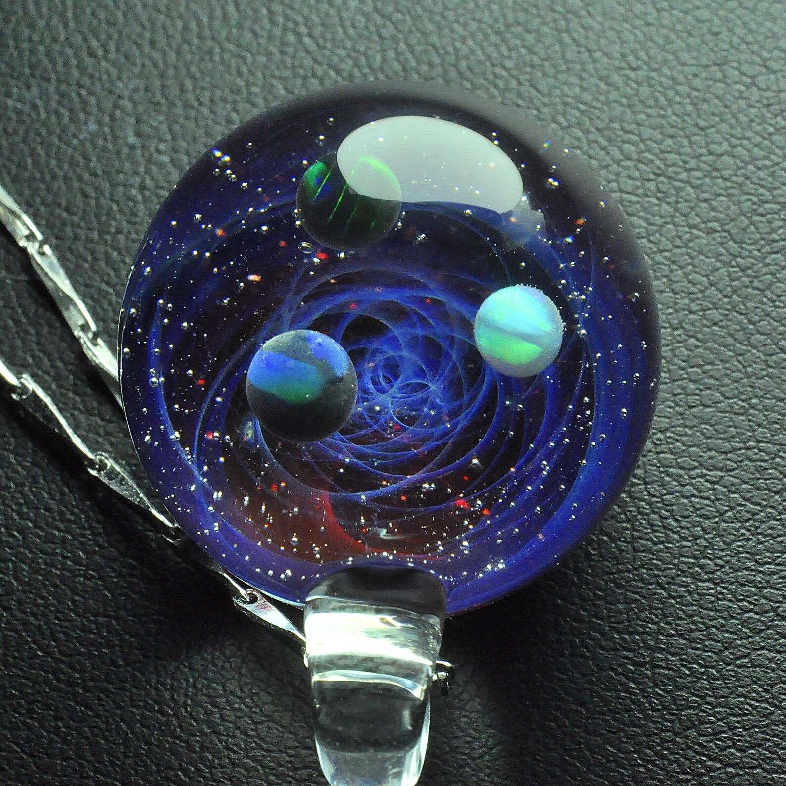 Handmade Galaxy Blown Glass Ball Universe Twisted Space Blue - Etsy