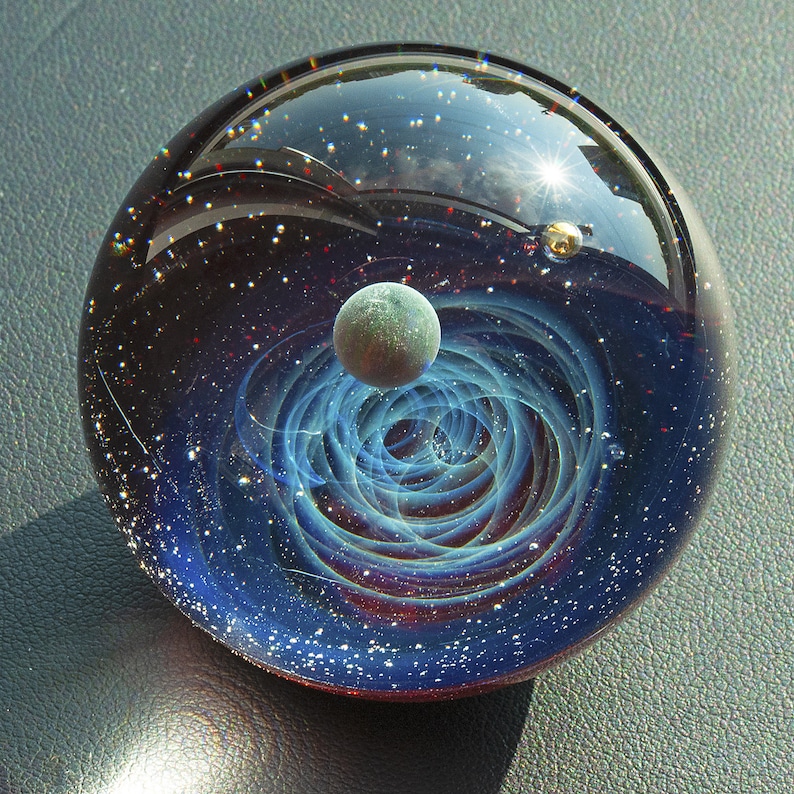 Unique Gift Night Sky Galaxy Marble Universe Pellet Ball Space Blown ...