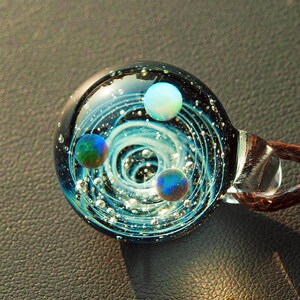 Planet Stars , Glass Dome,spaceblown Glass Universe Pendant 1 Inches ...