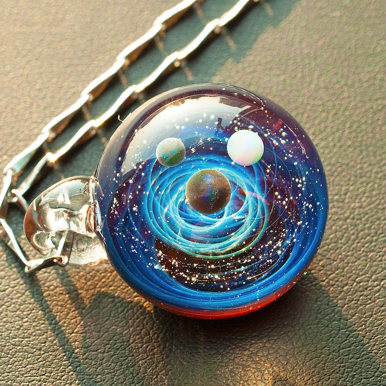 Handmade Glass Universe Pendant 24mmunique Birthday Gift - Etsy