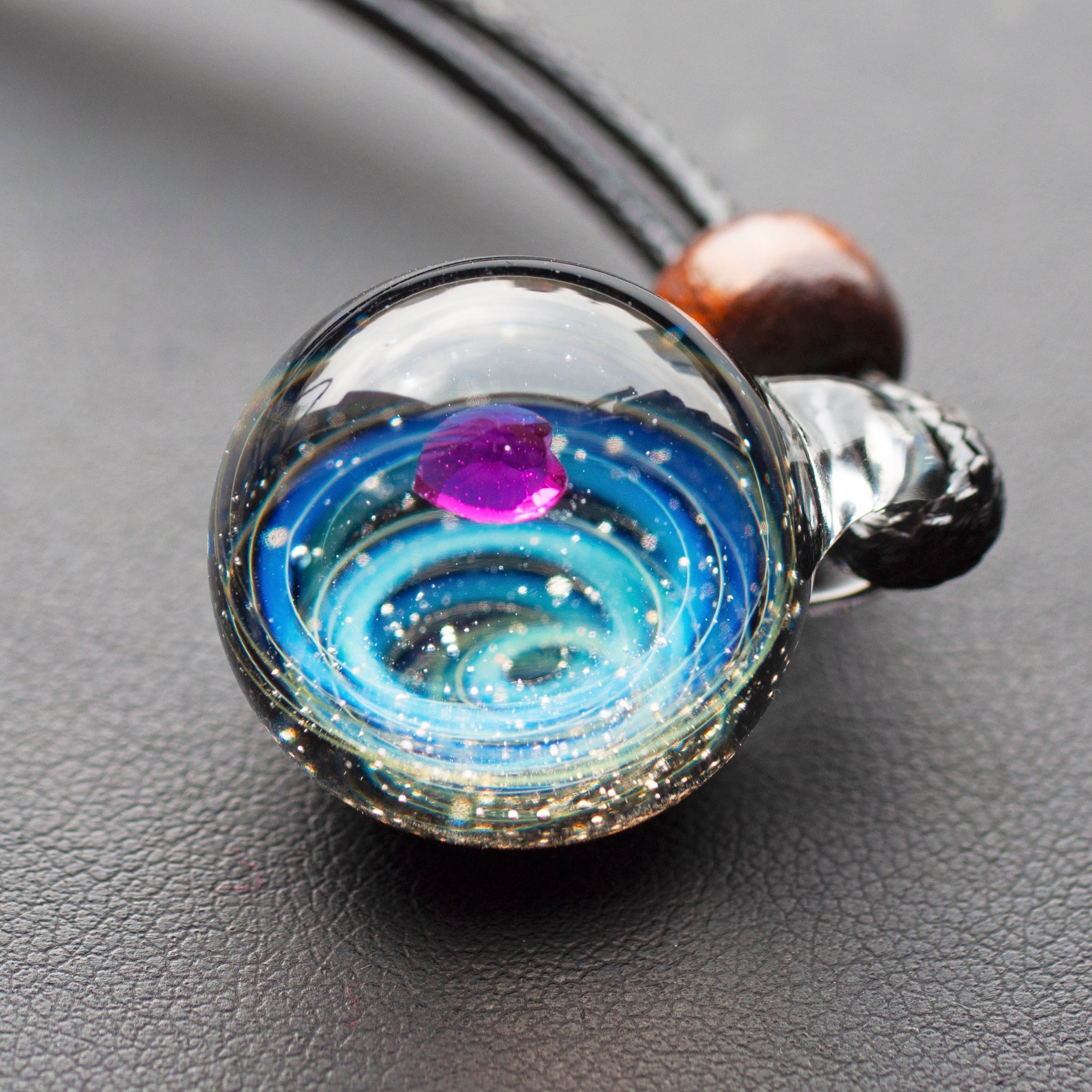 Unique Birthday Gifthandmade Glass Universe Pendant 24mm | Etsy