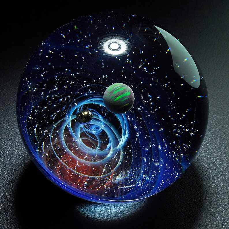 Unique Gift Night Sky Galaxy Marble Universe Pellet Ball Space Blown ...