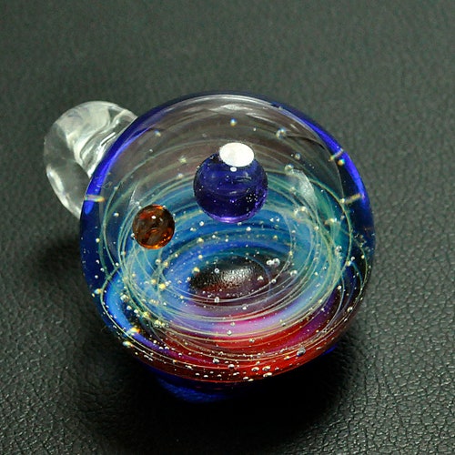 Handmade Glass Universe Pendant 24mmunique Birthday Gift - Etsy