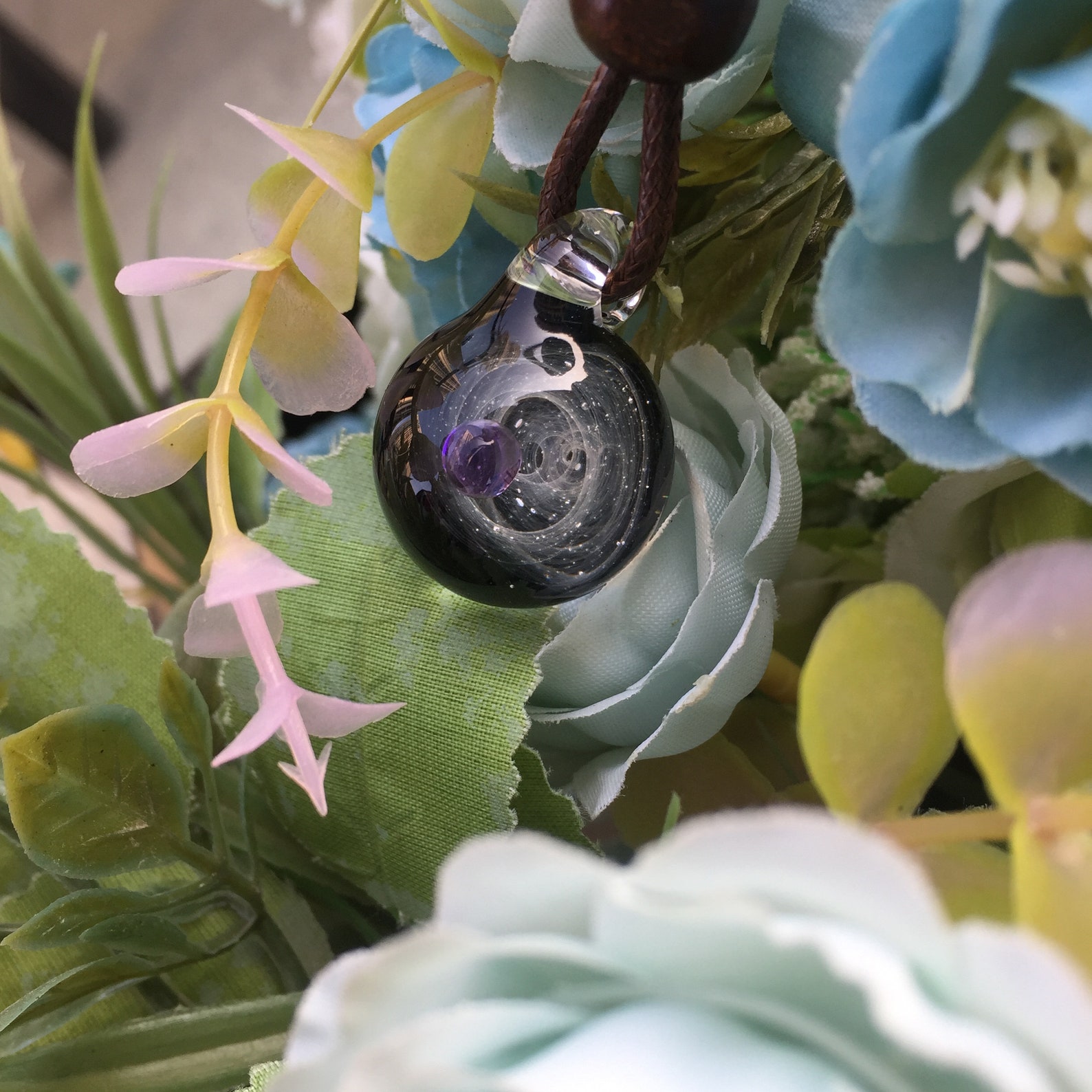 Planet Stars , Glass Dome,spaceblown Glass Universe Pendant 1 Inches ...
