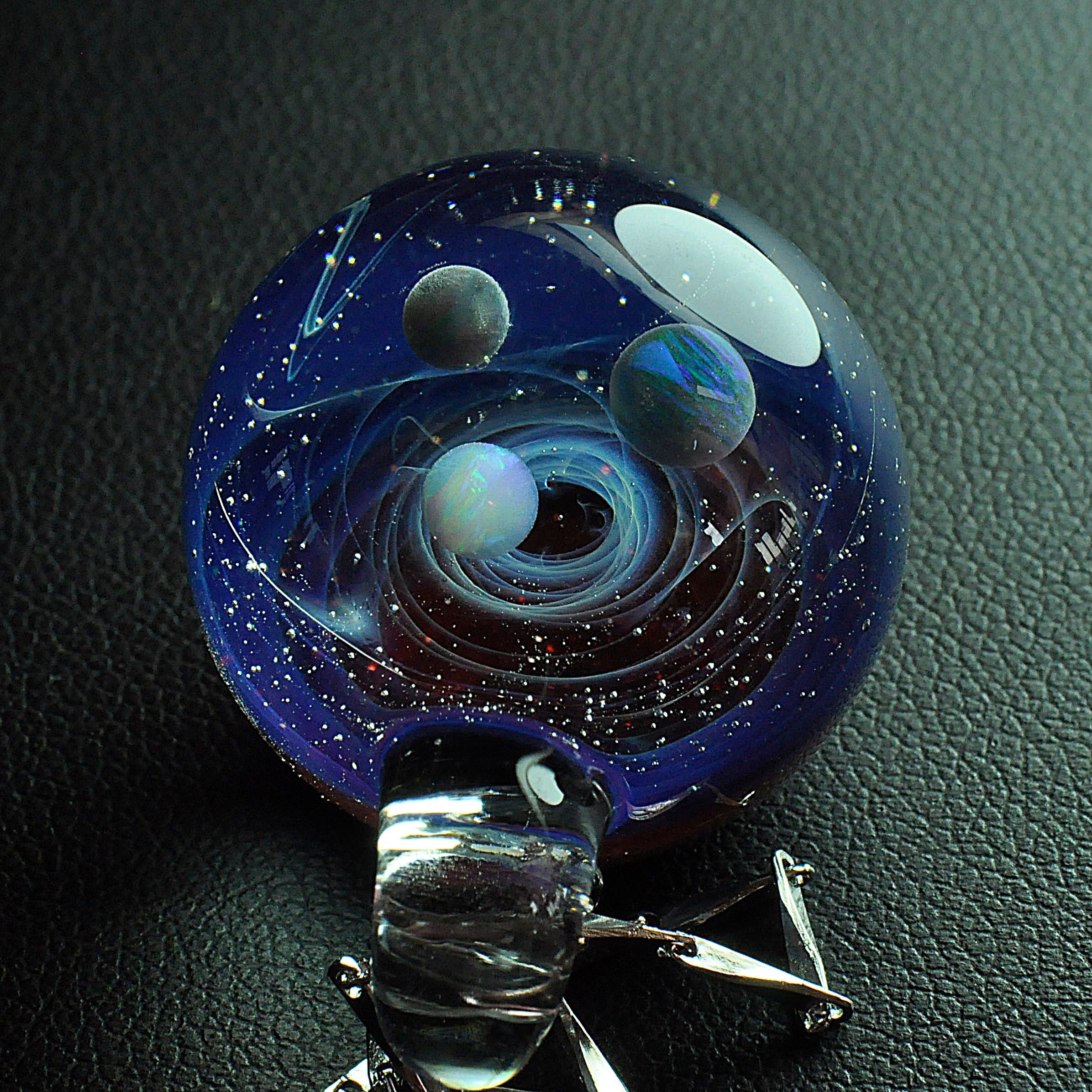 Planet Stars , Glass Dome,spaceblown Glass Universe Pendant 1 Inches ...