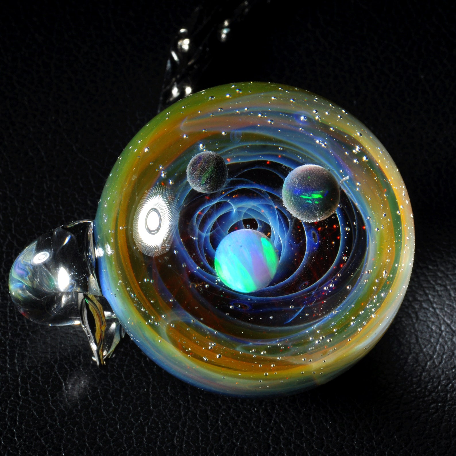 Handmade Glass Universe Pendant unique Birthday Giftcolor | Etsy