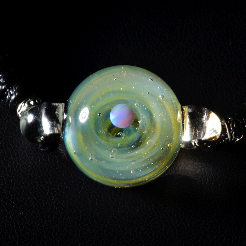 Night Sky Galaxy Bracelet, Universe Bracelet Space Blown Glass 1 Inches ...