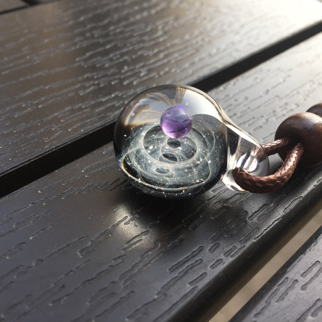 Planet Stars , Glass Dome,spaceblown Glass Universe Pendant 1 Inches ...