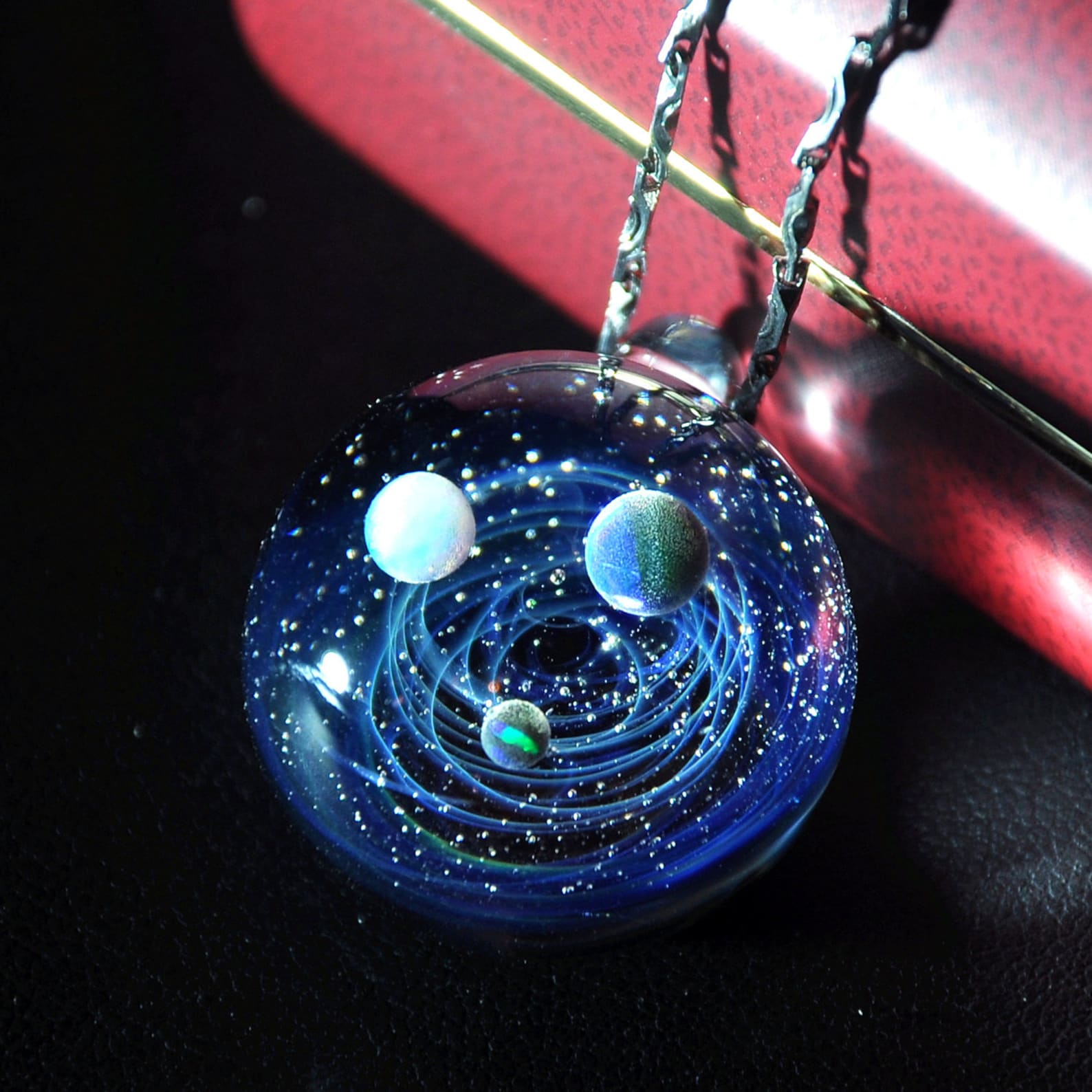 Handmade Glass Universe Pendant 24mmunique Birthday Gift | Etsy