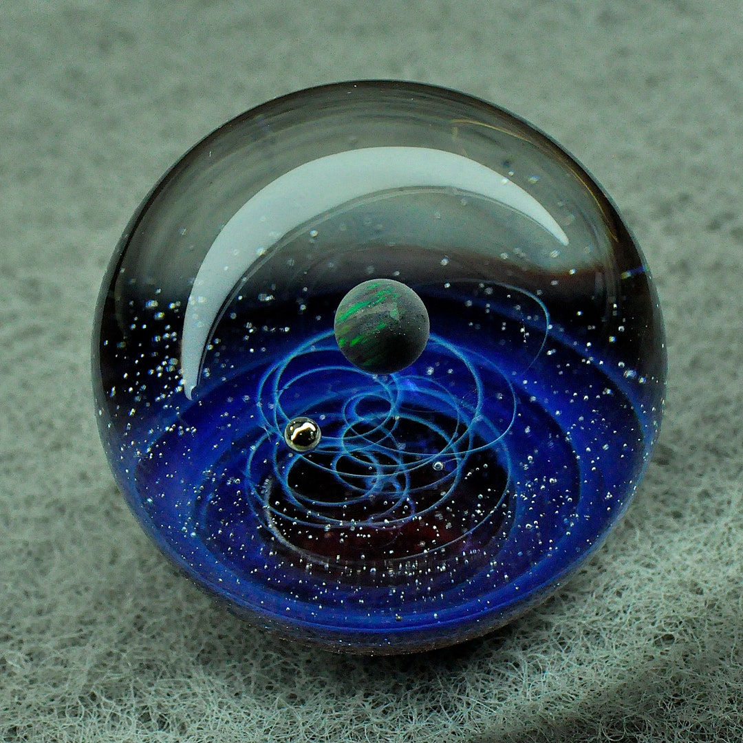 Unique Gift Night Sky Galaxy Marble Universe Pellet Ball Space Blown ...