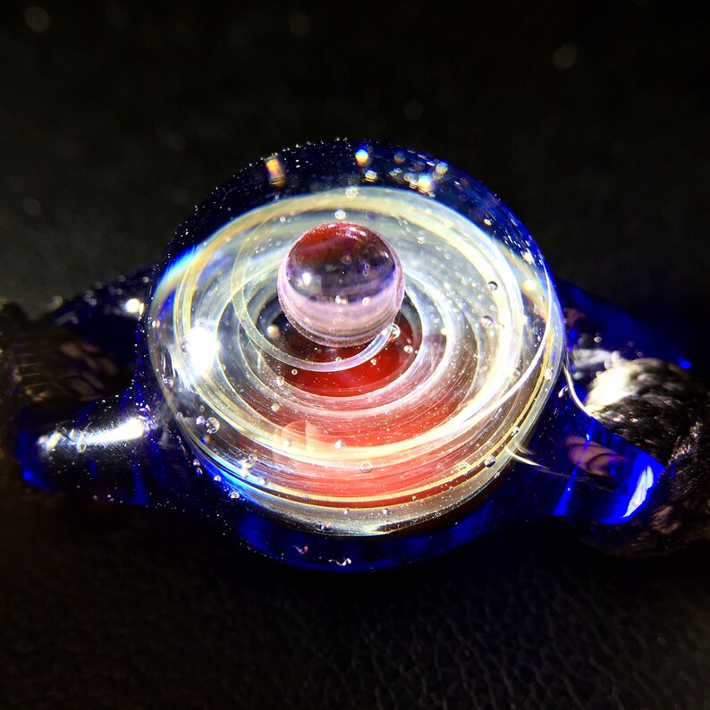 Universe Pendant Space Blown Glass 1 Inchesglass domePlanet | Etsy