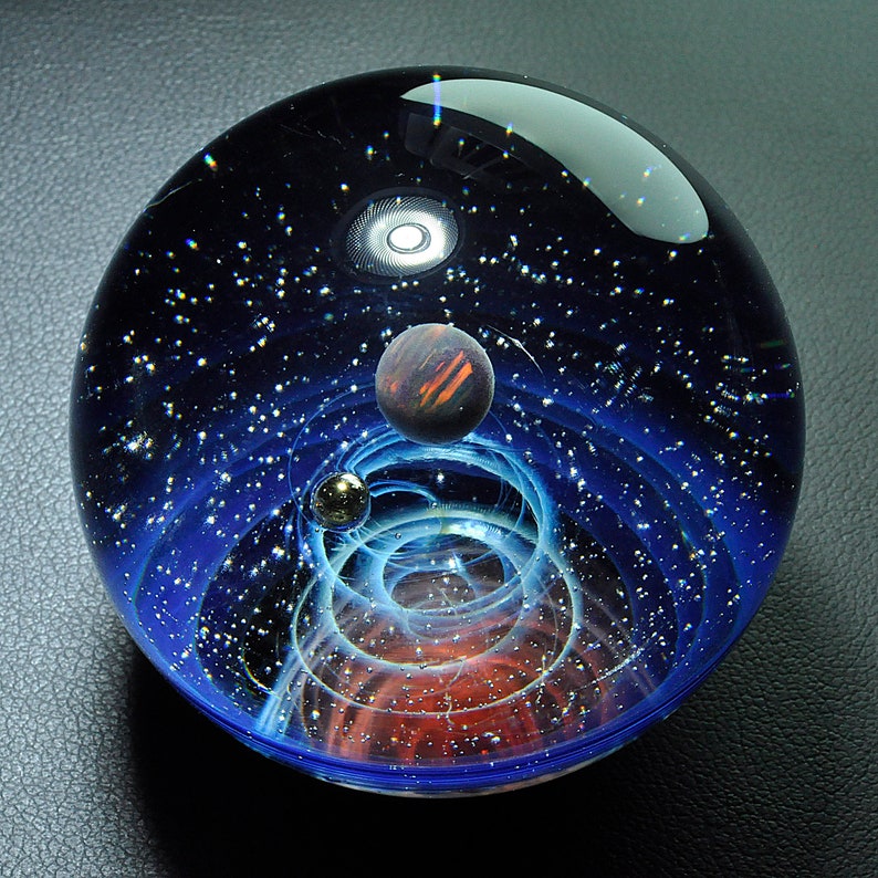 Unique Gift Night Sky Galaxy Marble Universe Pellet Ball Space Blown ...