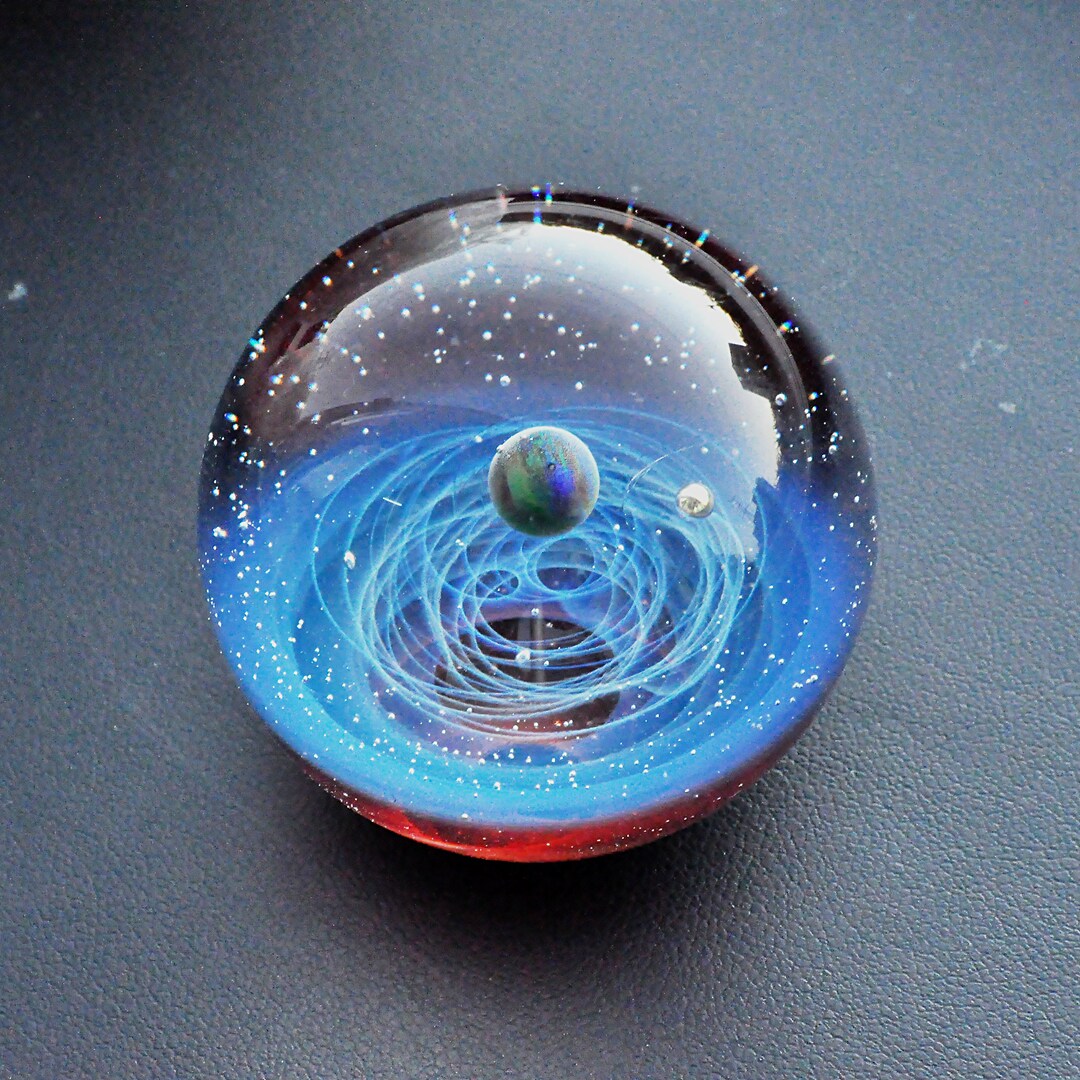 Unique Gift Night Sky Galaxy Marble Universe Pellet Ball Space Blown ...