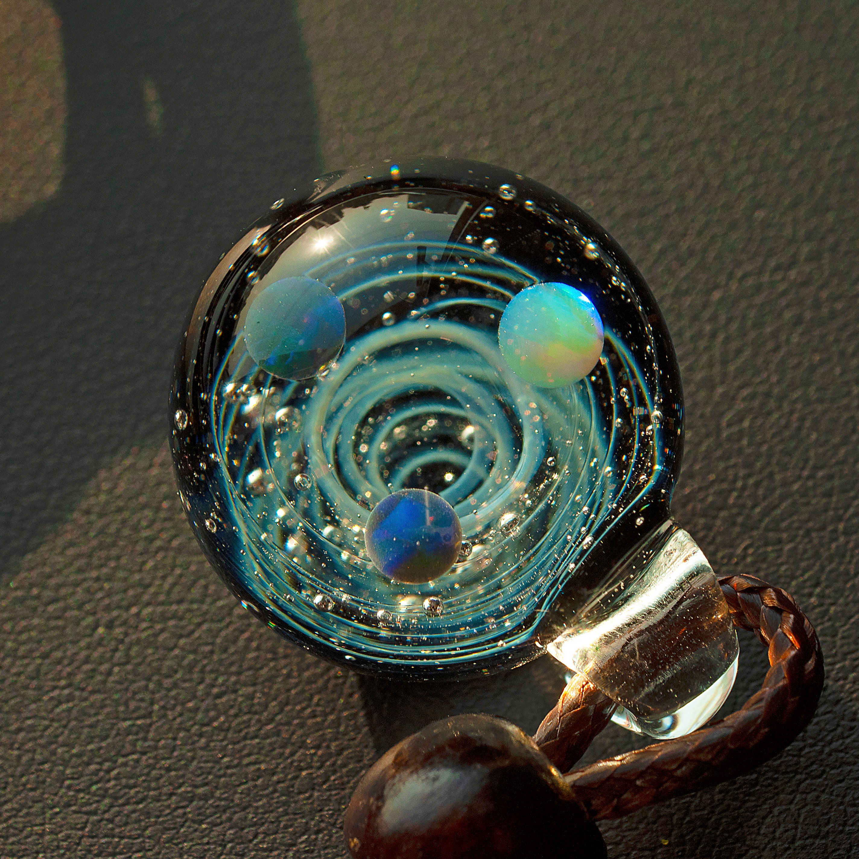 Planet Stars , Glass Dome,spaceblown Glass Universe Pendant 1 Inches ...