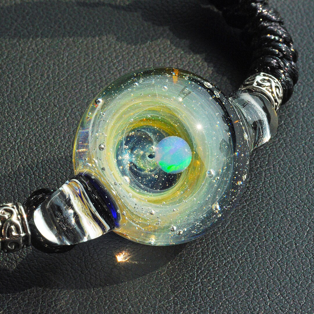 Night Sky Galaxy Bracelets, Universe Bracelets Space Blown Glass 1 ...
