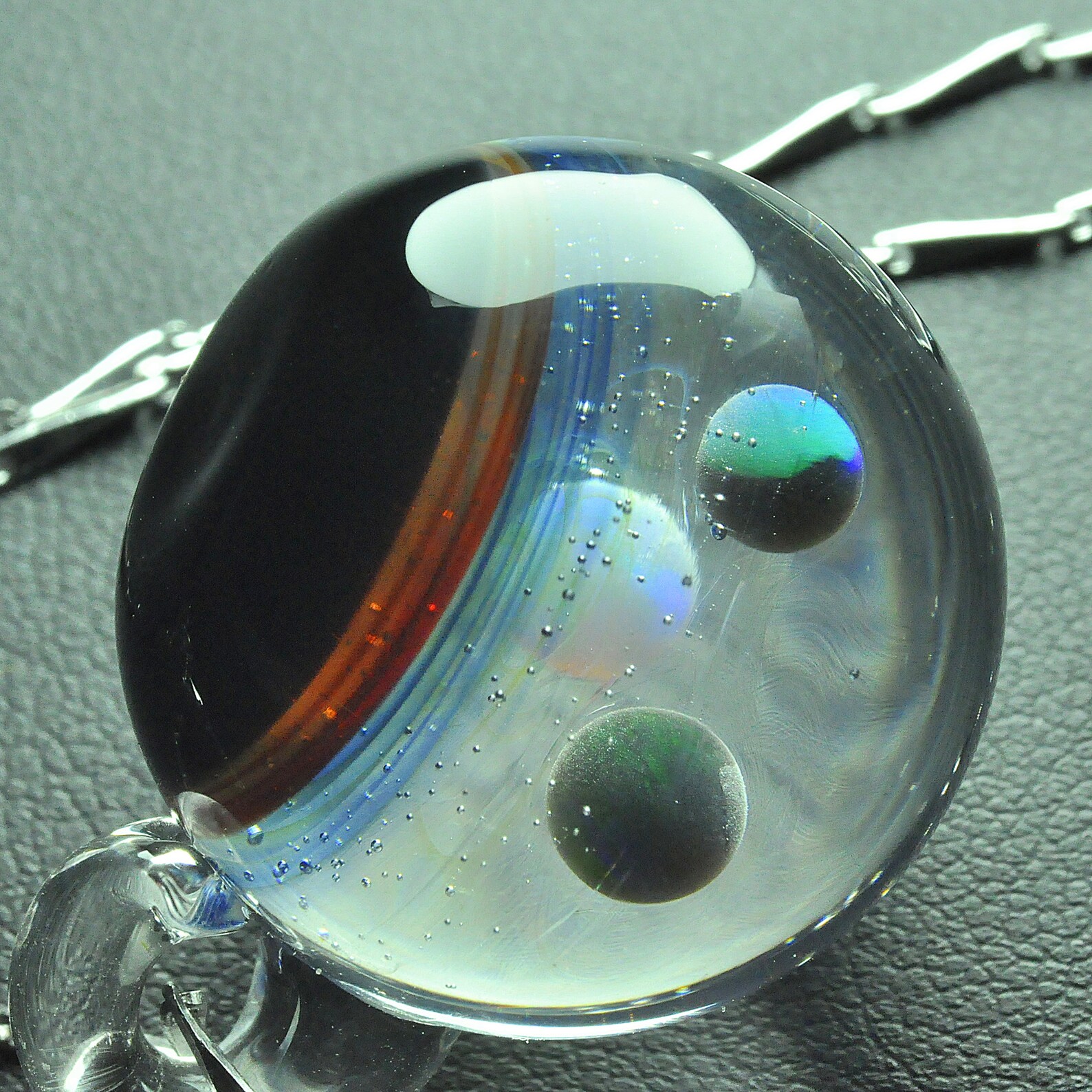 Handmade Galaxy Blown Glass Ball Universe Twisted Space Blue - Etsy