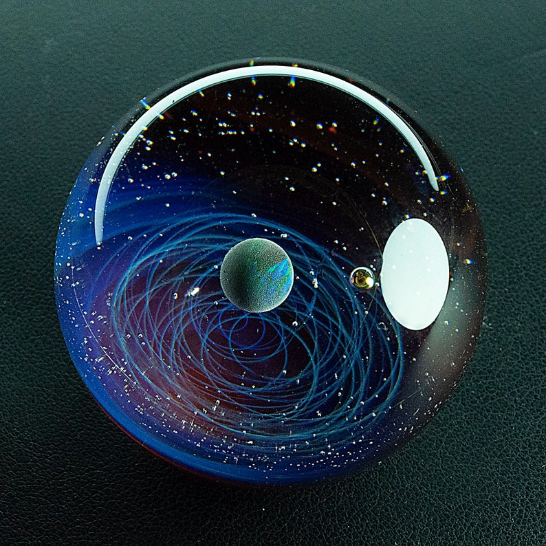 Unique Gift Night Sky Galaxy Marble Universe Pellet Ball Space Blown ...