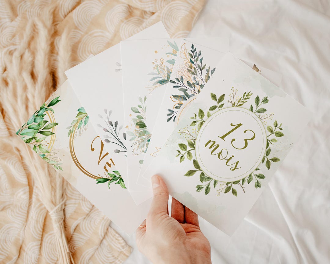 Baby Milestone Card – 12 Month by Month Cards – Magical Memories of the ...