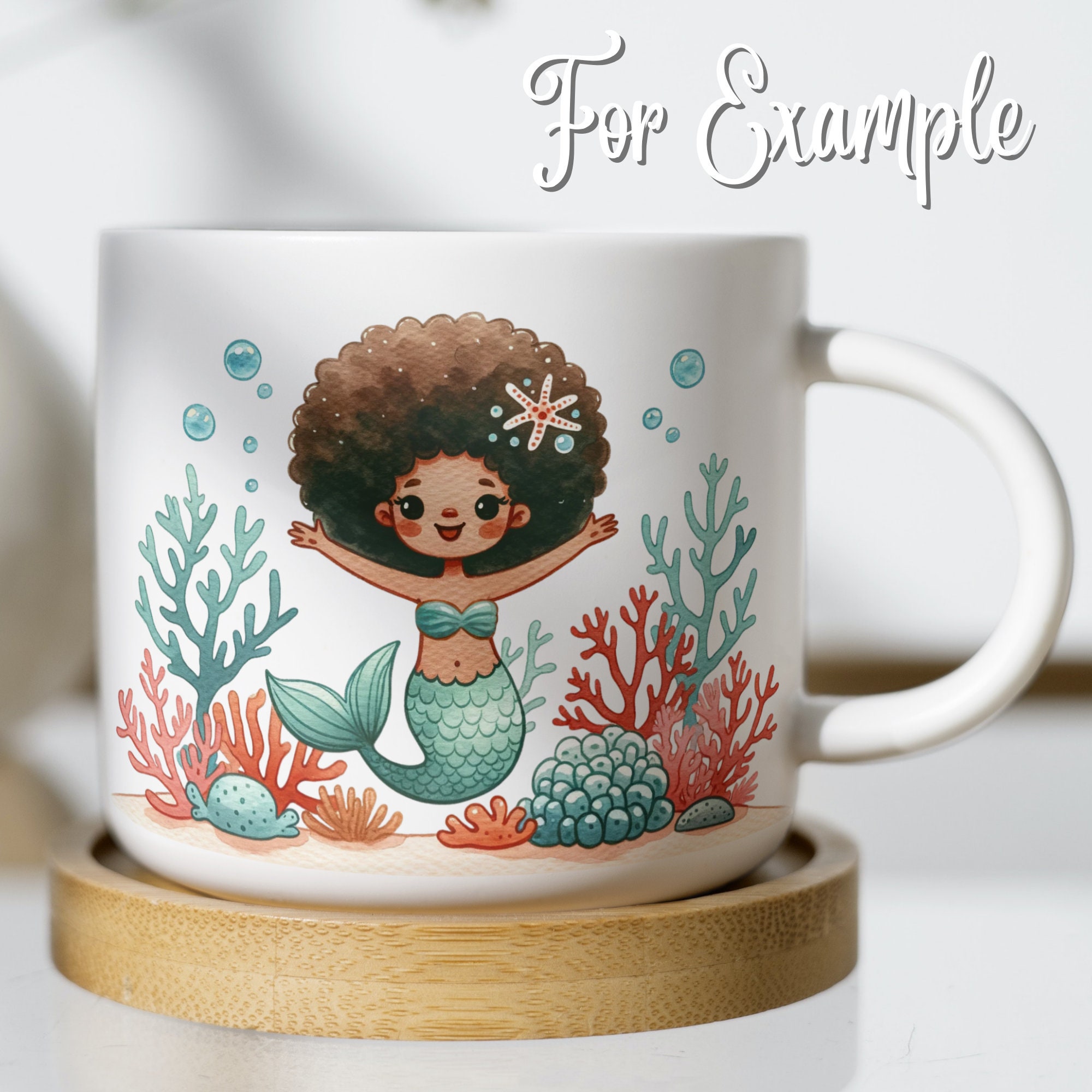 Black Mermaid Clipart African American Mermaid PNG Mermaid Clipart Cute ...