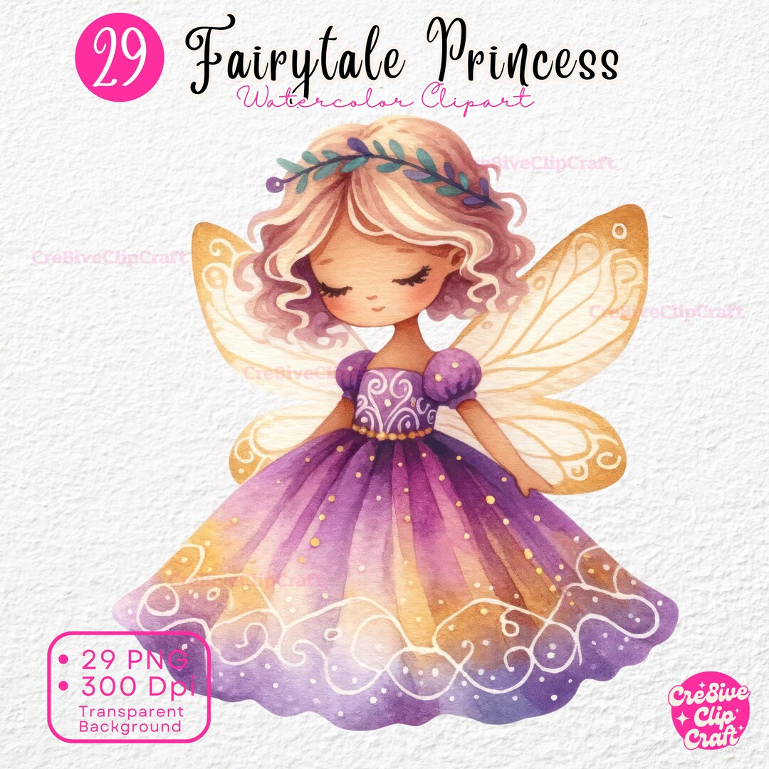 Fairytale Princess, Magical Princess Clipart, Pretty Princess PNG, Cute ...