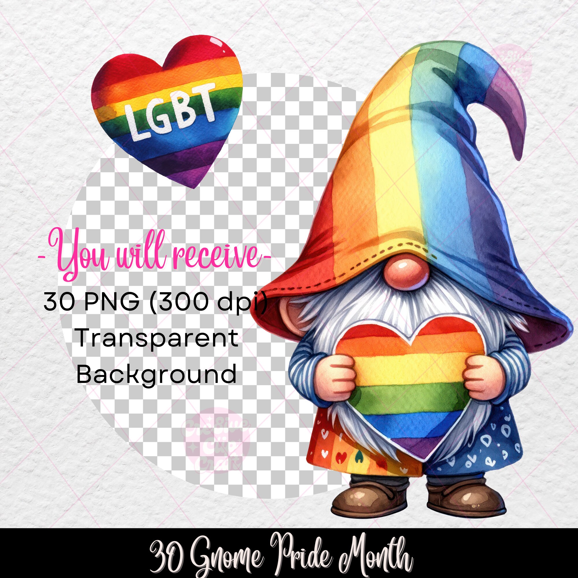 Pride Month Gnome Watercolor Clipart, LGBT Gnome PNG, Gnome Clipart ...
