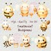 Watercolor Bee Bundle Baby Bee Baby Shower Cute Bee Bee With Flowers ...