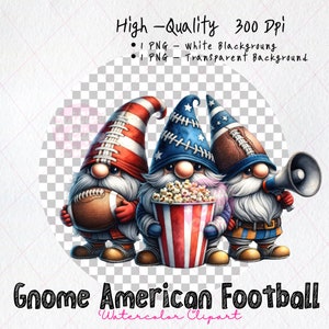 American Football Gnomes Png Sublimation, Football Png, Game Day Png ...