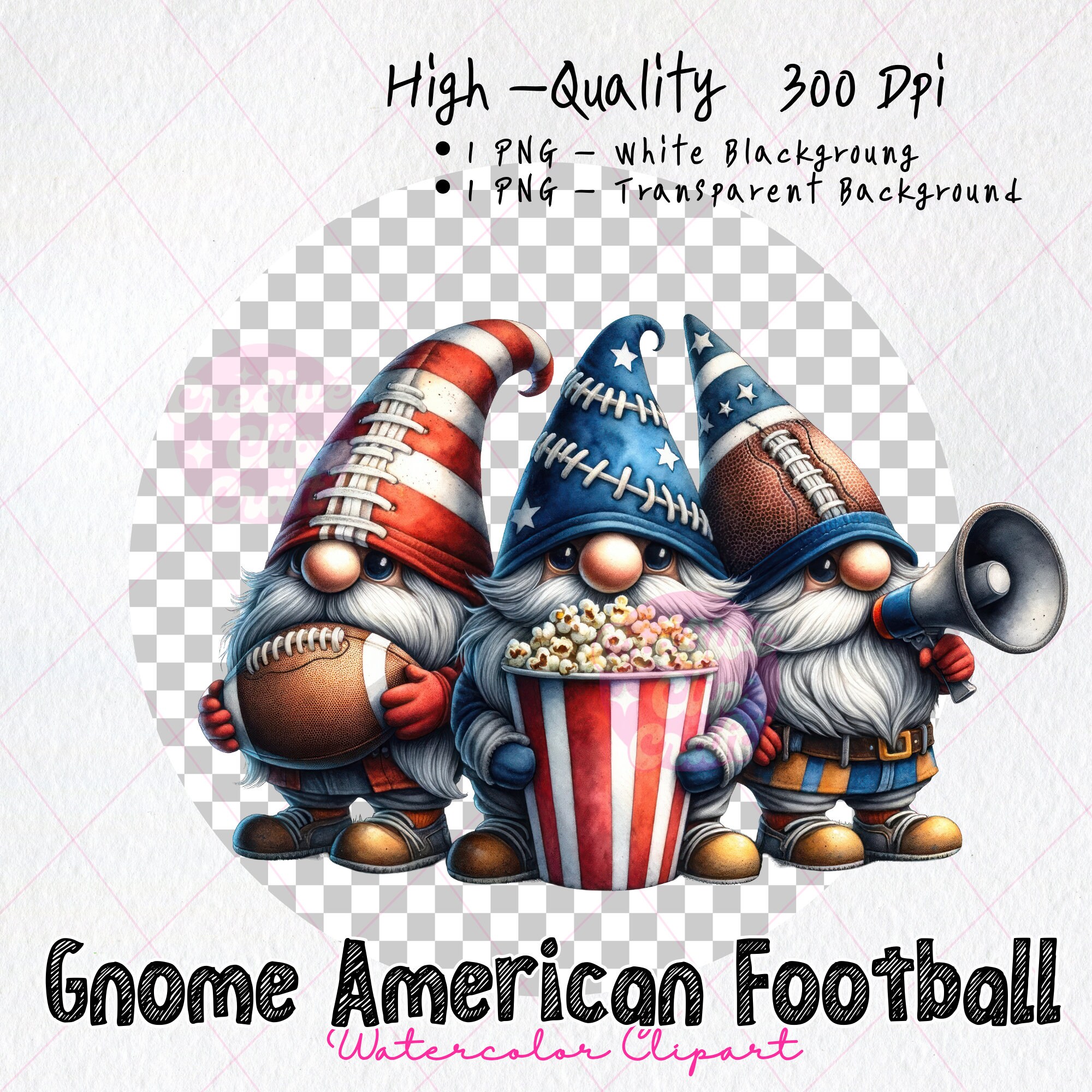 American Football Gnomes Png Sublimation, Football Png, Game Day Png ...