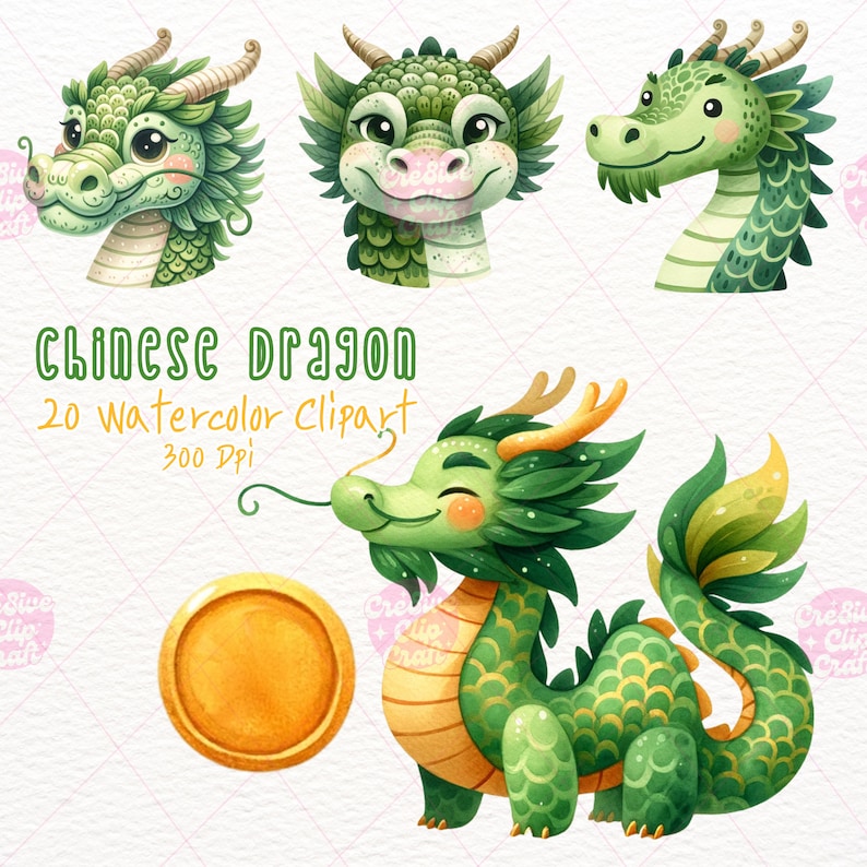 Chinese New Year Clipart Chinese Dragon Watercolor Dragon PNG Lunar New ...