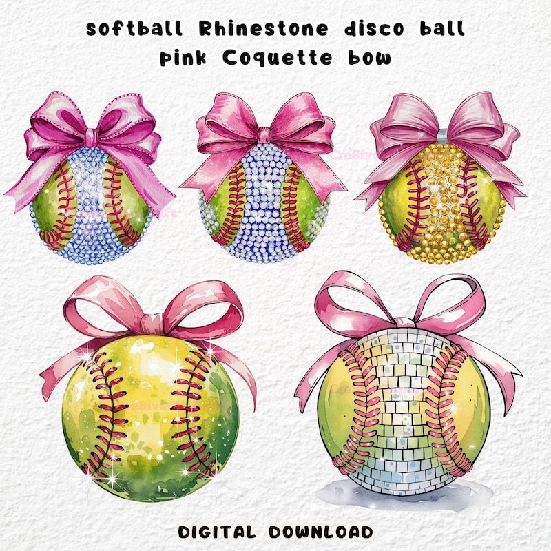 Softball Rhinestone - Etsy