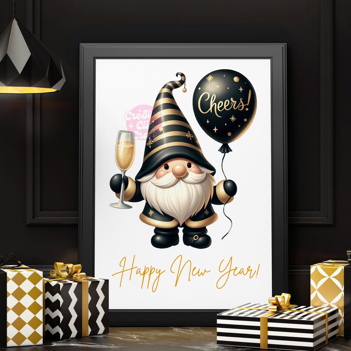Happy New Year Gnome Celebrate PNG Clipart HNY 2024 Celebrate With ...