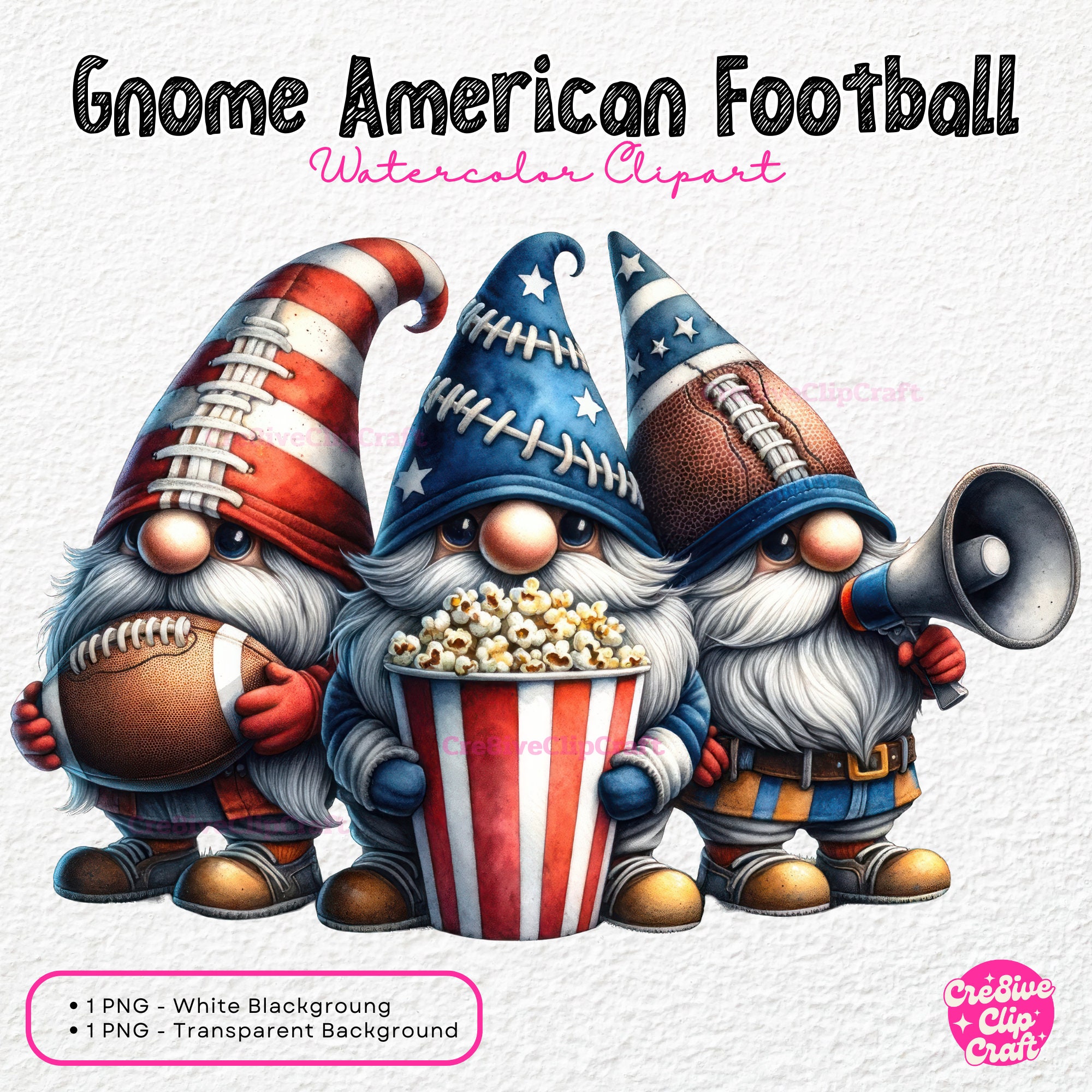 American Football Gnomes Png Sublimation, Football Png, Game Day Png ...