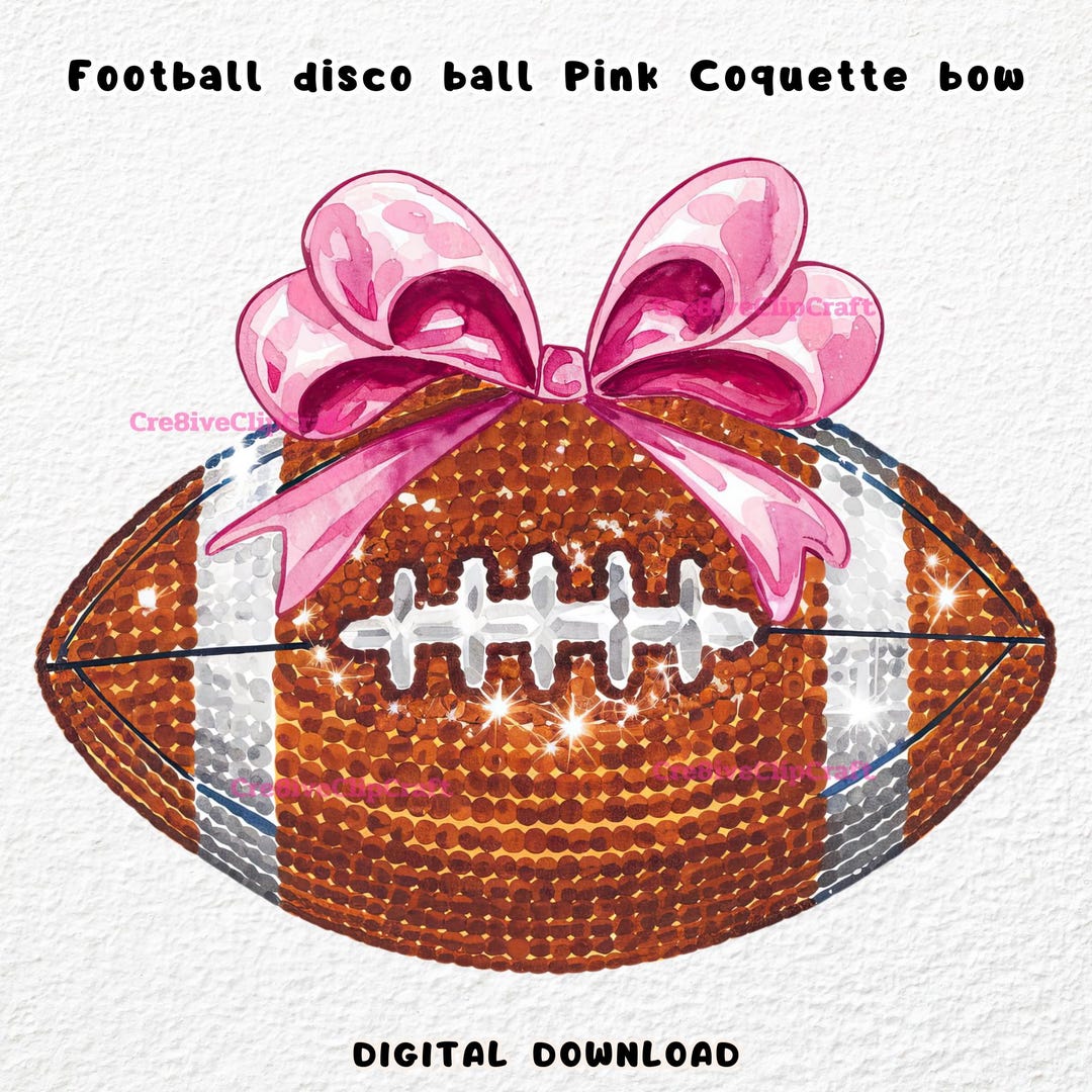 Game Day Football Disco Ball, Football Team PNG, Game Day, Pink ...