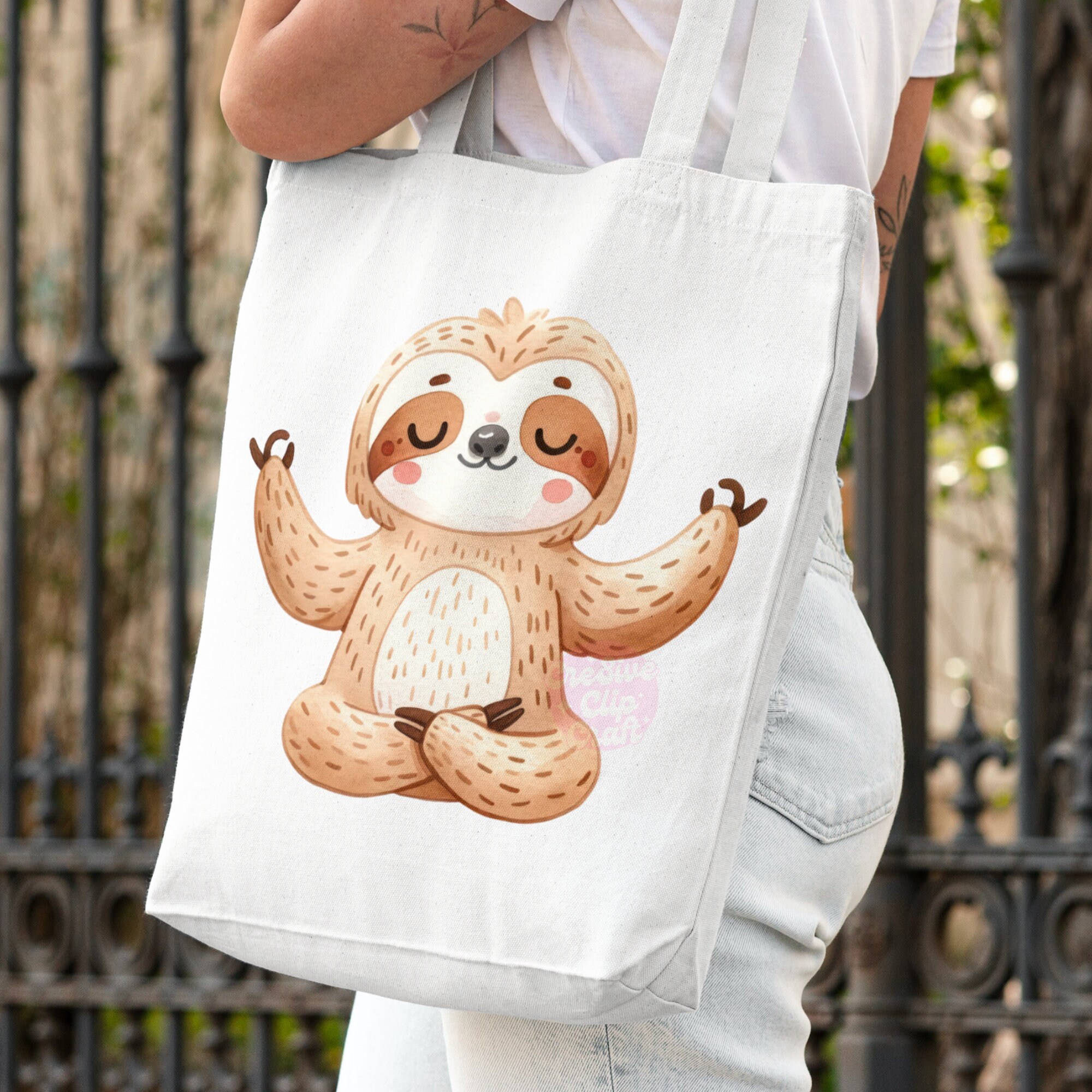 Sloth Yoga Poses, Clipart Bundle, Cute Baby Sloth, Watercolor Animal ...