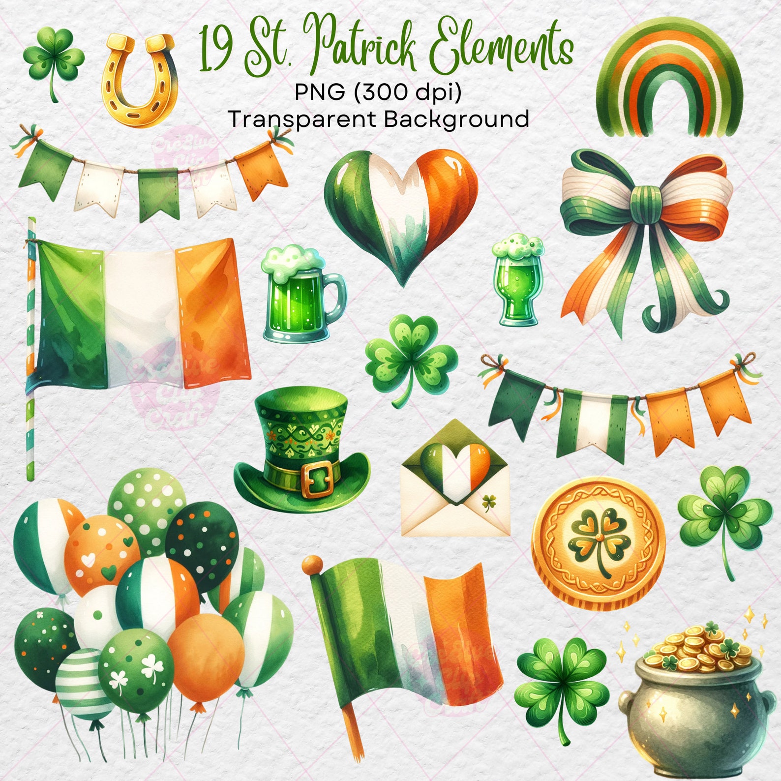Watercolor St. Patrick's Day Clipart, Gnome St Patrick PNG, St Patrick ...