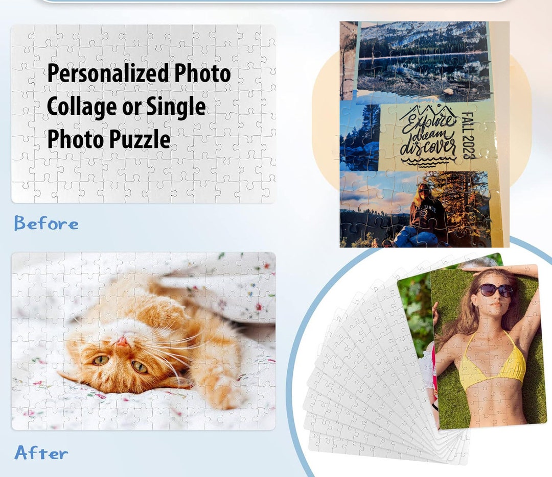 Custom Photo Collage Puzzle, Personalized Gift (120 Piece) - Etsy