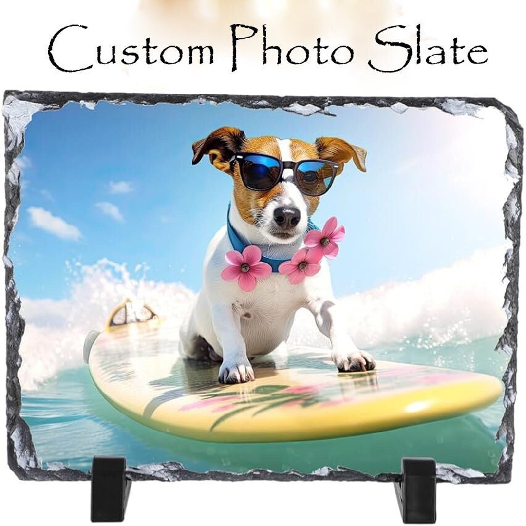 Personalized Photo Slate, Slate Wedding Photo, Photo Slate, Photo Rock ...