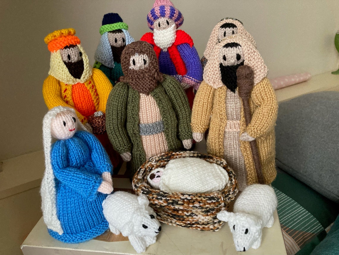 Hand Knitted Nativity Scene - Etsy UK