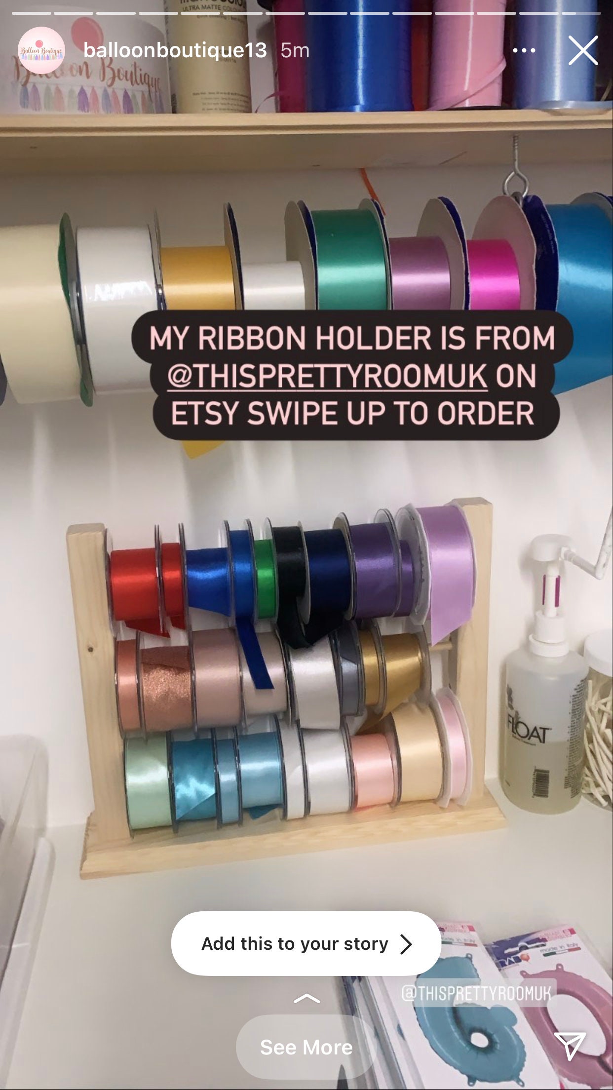 Ribbon Holder FREE STANDING Ribbon Rack Ribbon Organiser - Etsy UK