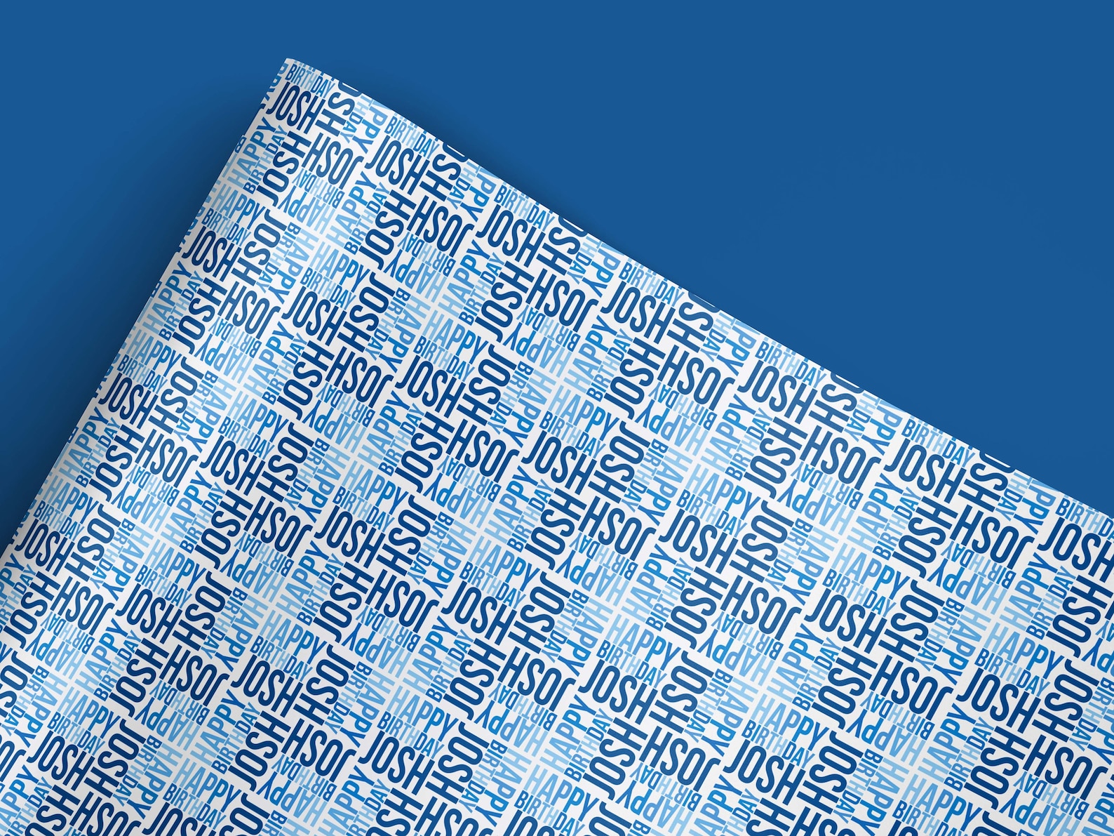 Personalised Birthday Wrapping Paper Blue Wrap Blue - Etsy UK
