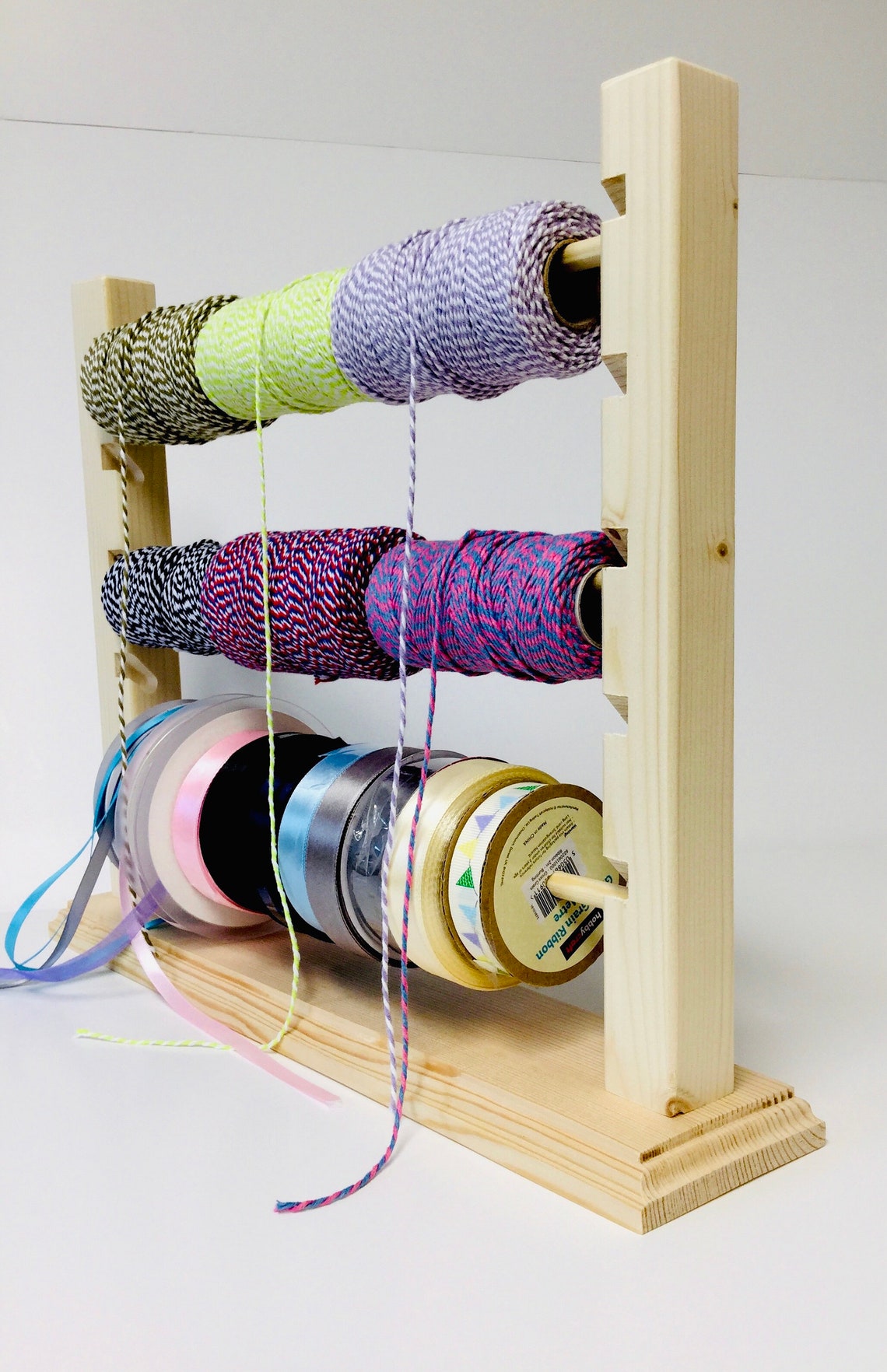 Ribbon Holder FREE STANDING Ribbon Rack Ribbon Organiser - Etsy UK