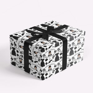 Wednesday Addams Wrapping Paper, Wednesday Addams Birthday, Wednesday ...
