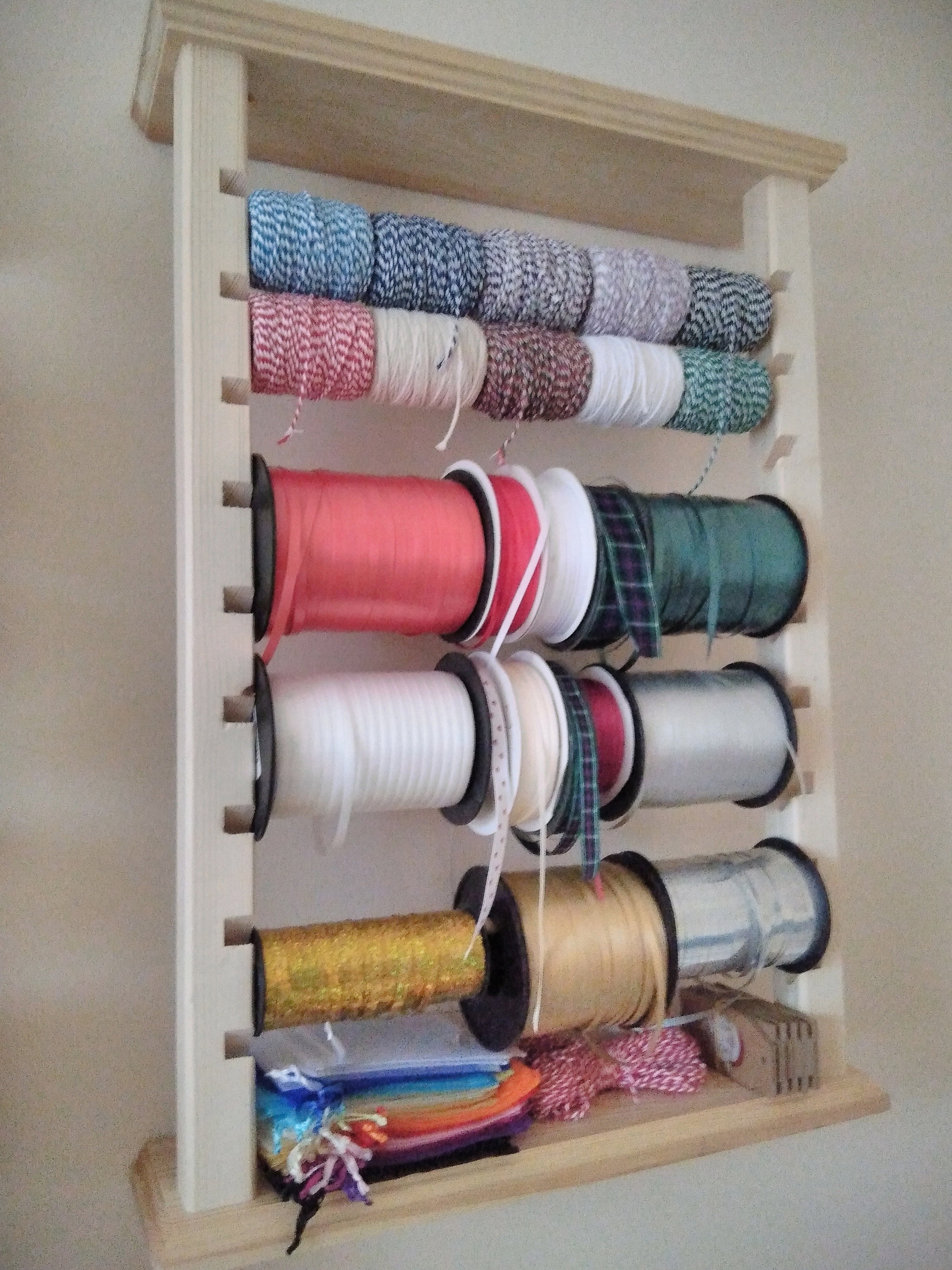 Ribbon Holder Wall Mountable Ribbon Organiser Ribbon | Etsy