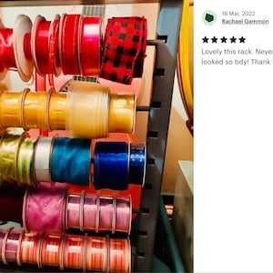 Ribbon Holder WALL Mountable Ribbon Rack Craft Storage - Etsy